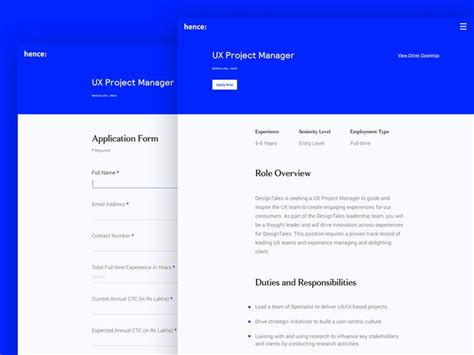 Job Description And Form Web UI