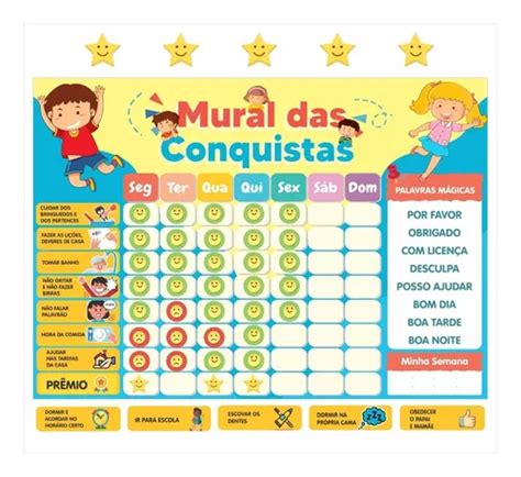 Quadro De Rotina Infantil De Parede Atividade Para Incentivo R 80 Em