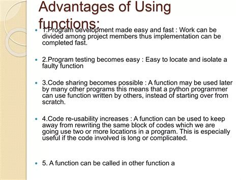 Functions In Python Pptx