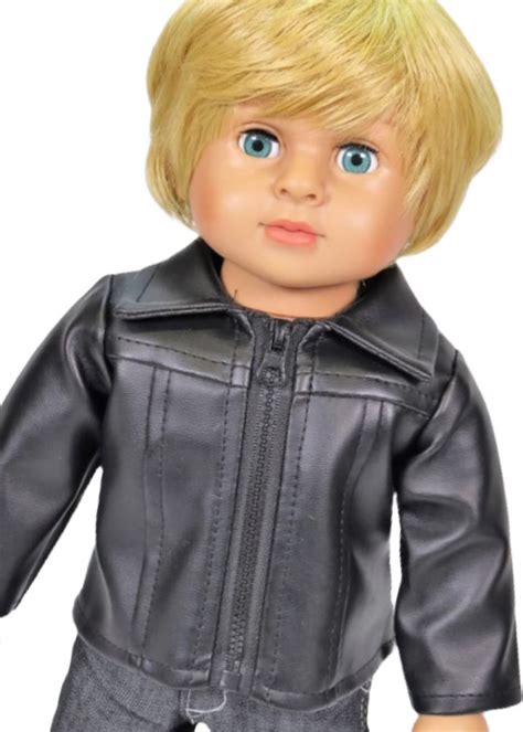 18 Doll Black Leather Jacket The Doll Boutique