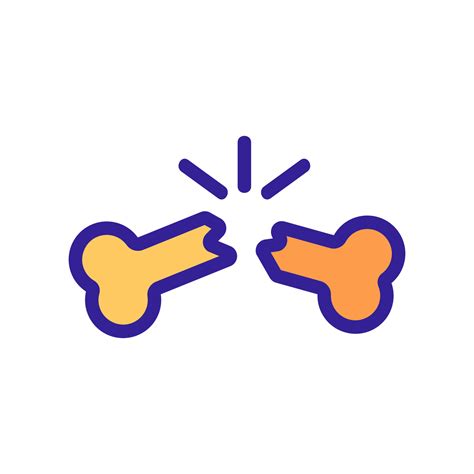 Bone Fracture Icon Vector Isolated Contour Symbol Illustration 9946780 Vector Art At Vecteezy
