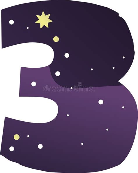 Three Space Digit Stock Vector Illustration Of Techno 354436461