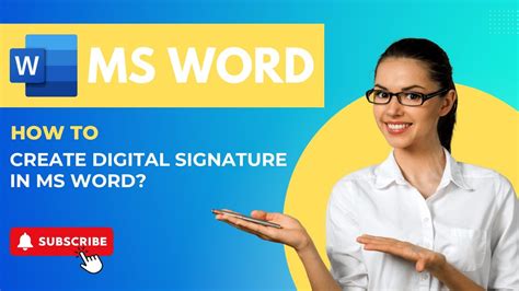 How To Create And Add Digital Signature In Ms Word Digital Signature