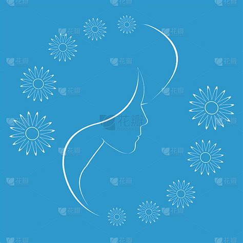 简介一个美丽的女孩来庆祝妇女节。矢量图
