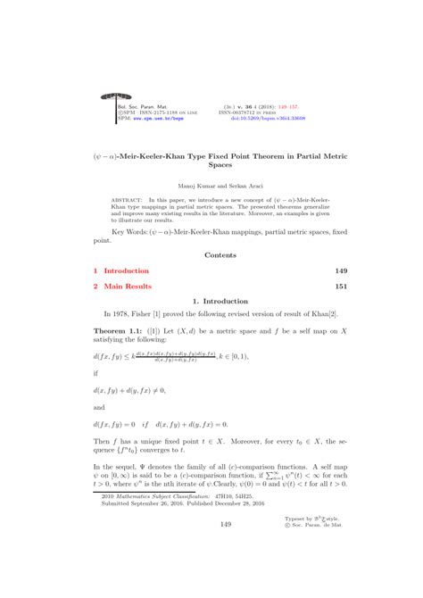 Pdf ψ α Meir Keeler Khan Type Fixed Point Theorem In Partial Metric Spaces