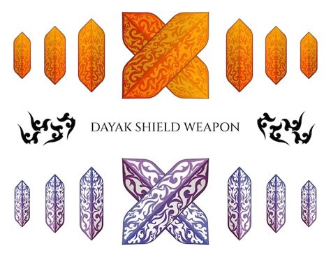 Premium Vector West Borneo Dayak Shield Vector Illustration