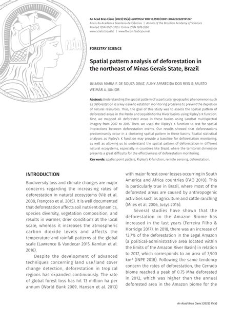 Pdf Spatial Pattern Analysis Of Deforestation In The Northeast Of