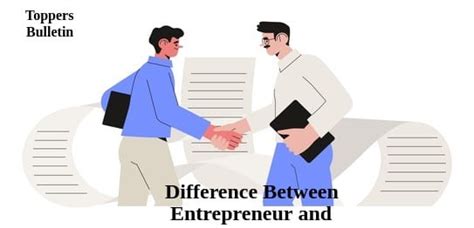 Difference Between Entrepreneur And Manager Toppers Bulletin