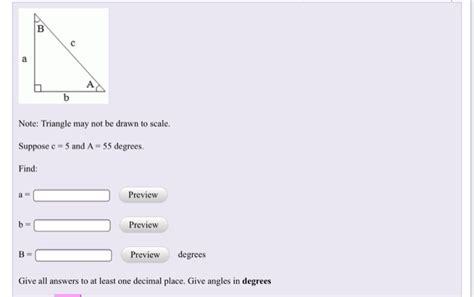 Solved Note Triangle May Not Be Drawn To Scale Suppose C 5