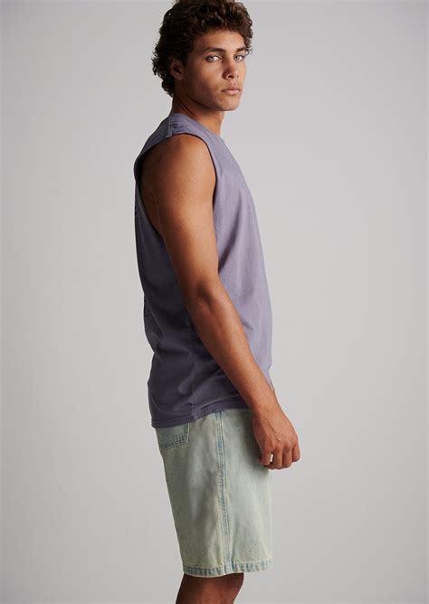 Basic Flow Tank In Ripple Blue Ghanda Clothing Ghanda Clothing