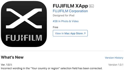 Fujifilm XApp Returns To App Stores Fuji Addict