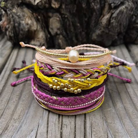 Pack Of 6 Bracelets String Bracelet Wax String Friendship Etsy