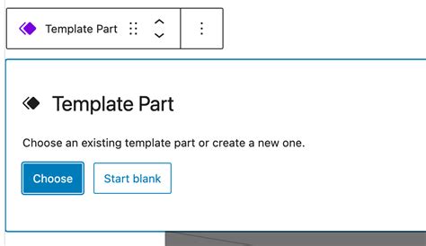Template Part Block Documentation