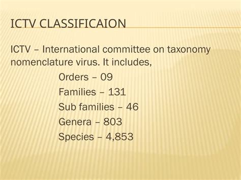 Classification Of Virus Ictvlhtbaltimore Pptx