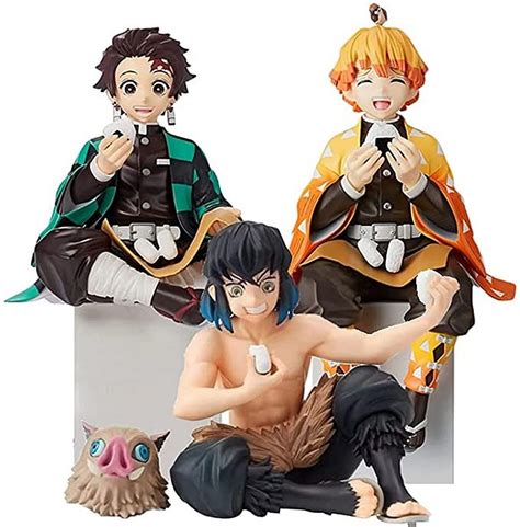 Demon Slayer Zenitsu Tanjirou Inosuke Anime Action Figure Figures