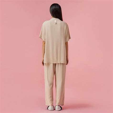 Jaju자주 여 한복 실내복 반팔 파자마 상의 Sivillage 에스아이빌리지