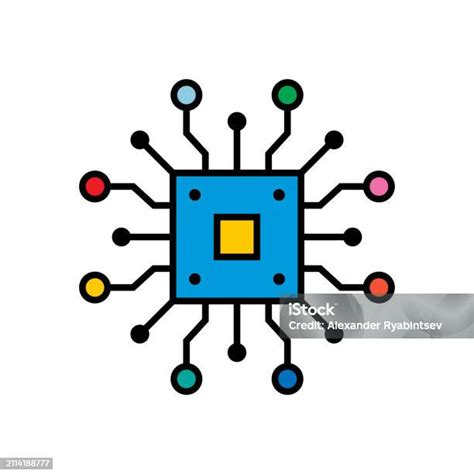 Ai 프로세서 벡터 일러스트레이션입니다 인공 지능 아이콘입니다 Cpu에 대한 스톡 벡터 아트 및 기타 이미지 Cpu 개념 개념과 주제 Istock