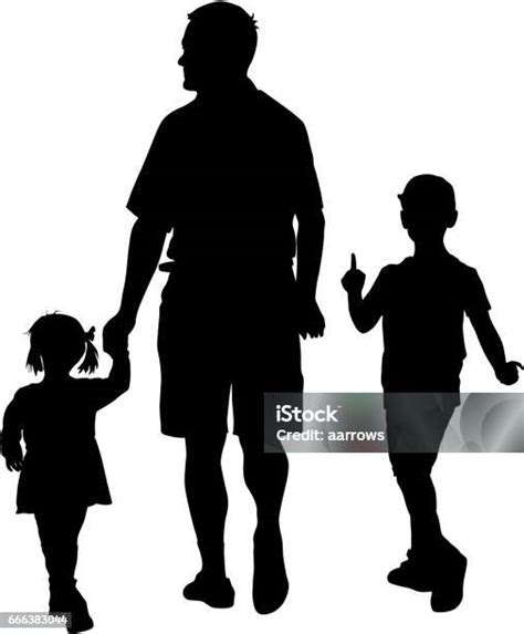 흰색 바탕에 행복 한 가족의 실루엣을 설정 합니다 벡터 일러스트입니다 귀여운에 대한 스톡 벡터 아트 및 기타 이미지 귀여운