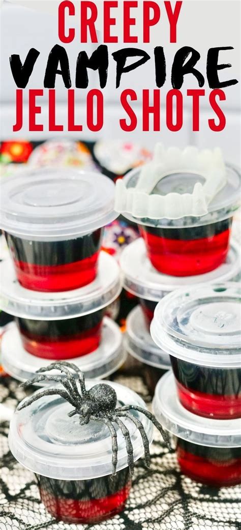 Creepy Vampire Kiss Jello Shots For Halloween