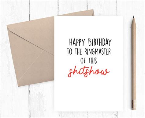 Printable Funny Birthday To Boss Card Happy Birthday Boss Etsy