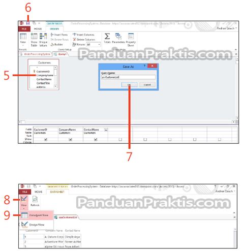 cara membuat query di access 2013
