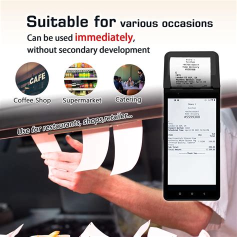 SMAJAYU Pos Terminal Receipt Printer Android Handheld Mobile POS With G WiFi Bluetooth Mm
