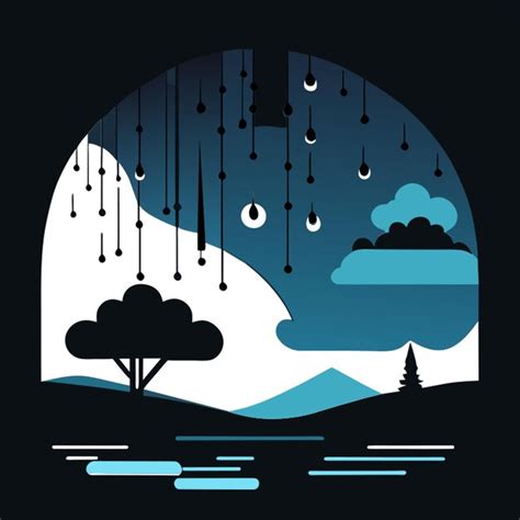 Premium Vector Rain Vector Illustration