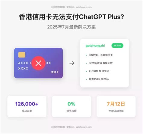 香港信用卡支付chatgpt Plus失败？2025年8月最新解决方案 Openai指南