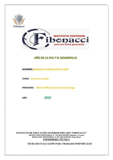 Tarea Primeros Auxilios Mendoza1 Bëtüël Udocz