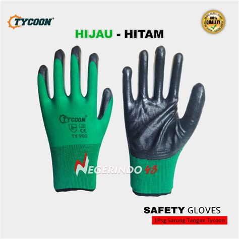 Jual SARUNG TANGAN SAFETY TYCOON LUPO NYLON LATEX PALMFIT KACA ANTI