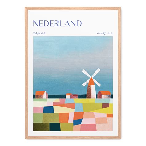 Netherlands Tulip Fields Poster Postera Art