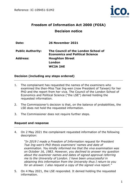 論文門破案！ Lse證實否認持有蔡英文博士口委名單及口試報告