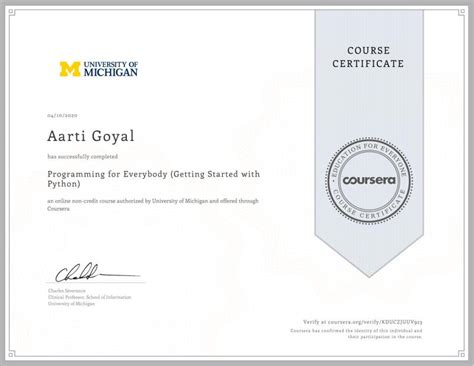 Aarti Goyal On Linkedin Coursera Python3