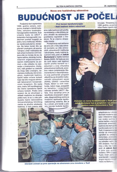 Prije 25 Godina Prva Kardiohiruška Operacija Na Otvorenom Srcu U Bih