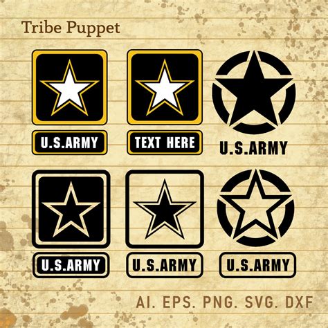 Us Army Logo Vector Set Masterbundles