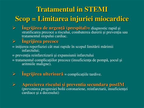 Ppt Infarctul Miocardic Acut Cu Supradenivelare Persistenta De Segment St Stemi Powerpoint
