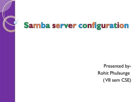 Samba Server Configuration Ppt