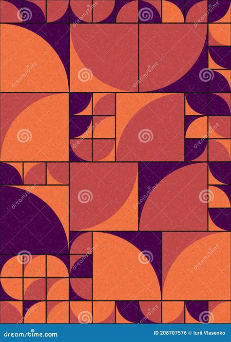 Abstract Geometric Pattern Generative Computational Art Illustration Stock Vector Illustration