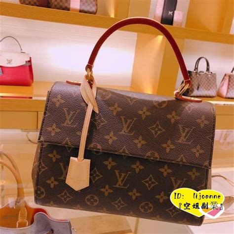 空姐副業lv 路易威登 Cluny Bb 手袋m42738 經典老花手提包 斜挎包 肩背包 女士包包 蝦皮購物