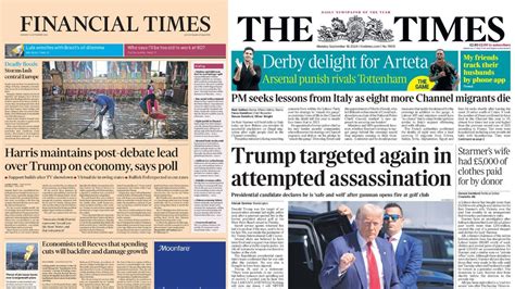 Mondays National Newspaper Front Pages Uk News Sky News