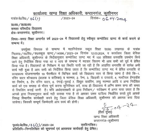 समग्र शिक्षा अन्तर्गत वर्ष 2023 24 में विद्यालयों हेतु स्वीकृत कम्पोजिट