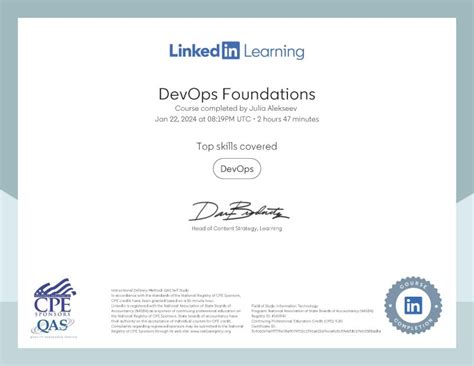 Julia A On Linkedin Just Finished The Course Devops Foundations” By