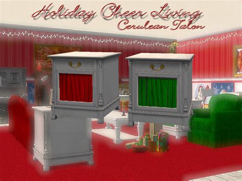 The Sims Resource Holiday Cheer End Table With Red Insert