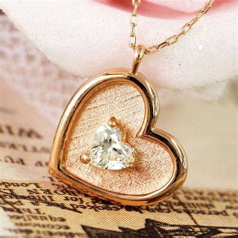 ダイヤモンド ネックレス 一粒 015ct K18 ホワイトゴールド Nudie Heart Plus（ヌーディーハートプラス） 覆輪留
