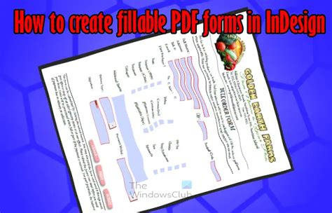 How To Create Fillable Pdf Forms In Indesign