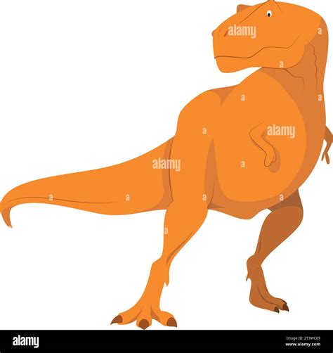 Tyrannosaurus Rex Vector Illustration Isolated In White Background