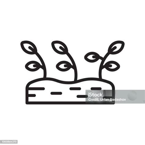 새싹 아이콘 벡터 기호와 기호 흰색 배경 새싹 로고 개념 개요 기호 선형 부호 개요 기호 선형 기호에 고립 0명에 대한 스톡 벡터 아트 및 기타 이미지 Istock