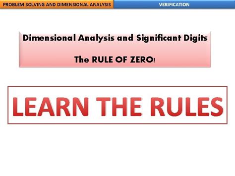 problem solving and dimensional analysis verification dimensional analysis