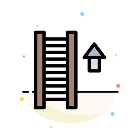 ladder stair staircase arrow abstract flat color icon template 17963209