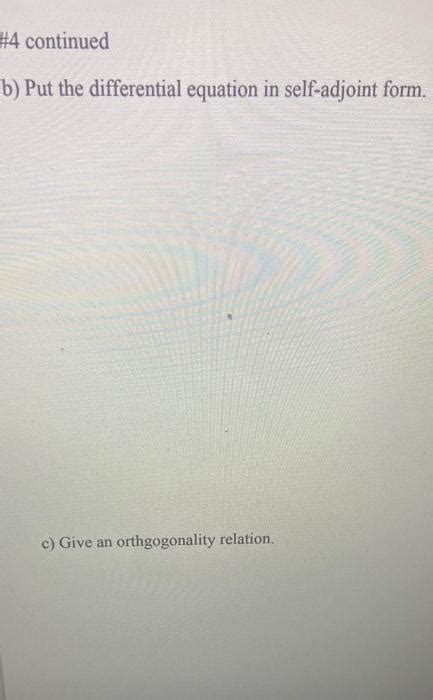 Solved A Find The Eigenvalues And Eigenfunctions Of Chegg